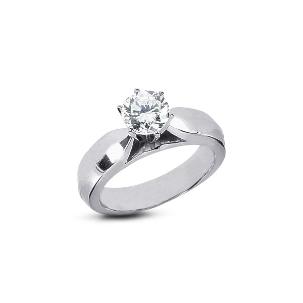 0.33ct G SI1 Round Natural Diamond 18k White Gold Solitaire Engagement ...