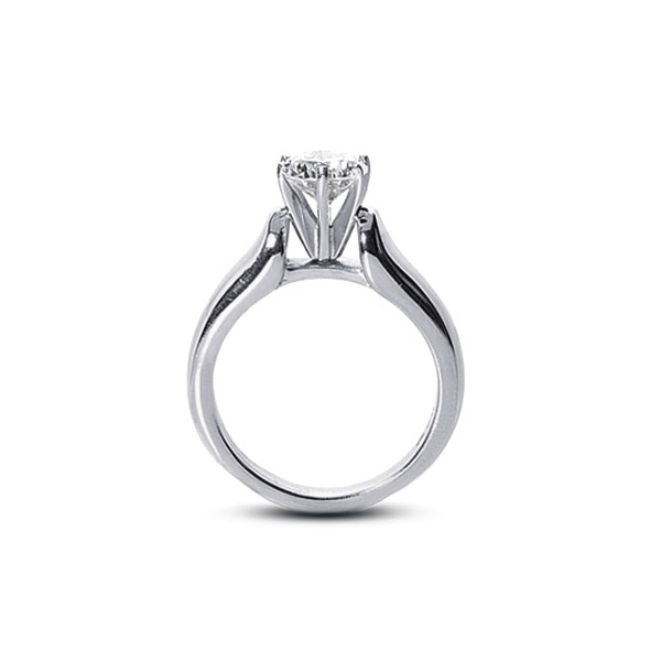 3/4ct G VS2 Round Natural Certified Diamond Platinum Solitaire ...